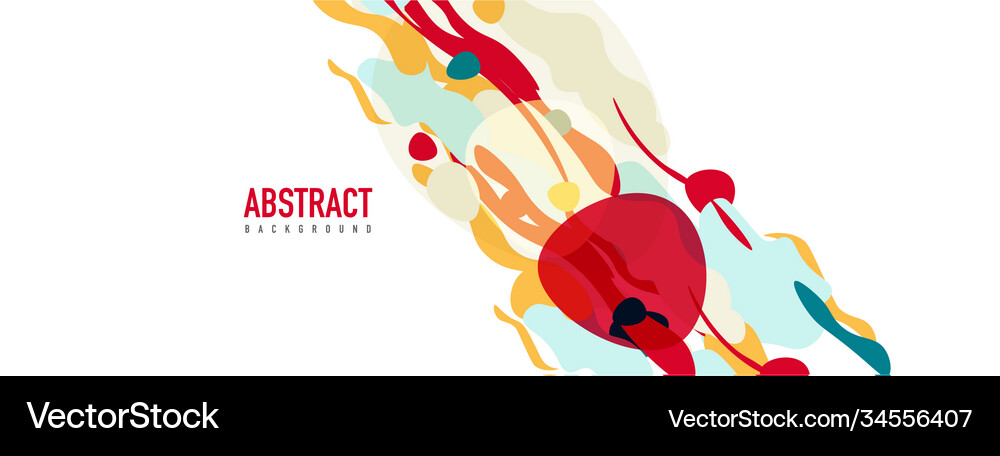 Trendy liquid style shapes abstract design Vector Image