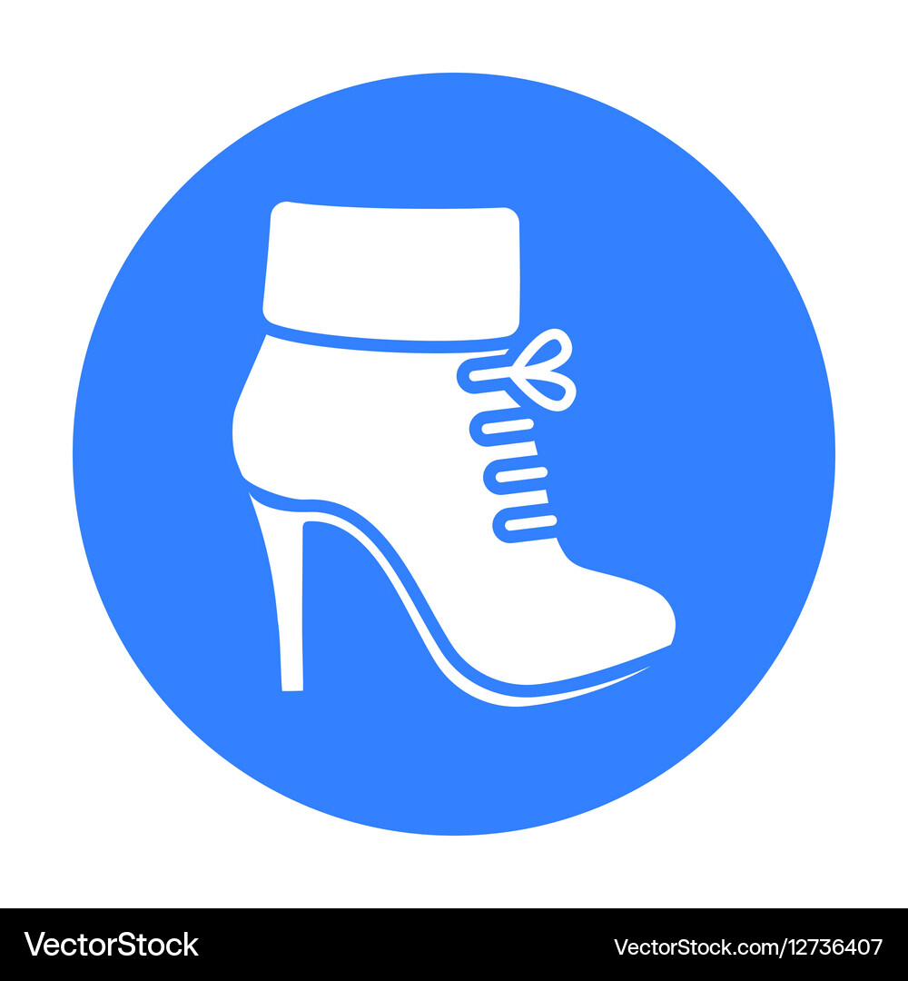 Woman boot icon of for web Royalty Free Vector Image