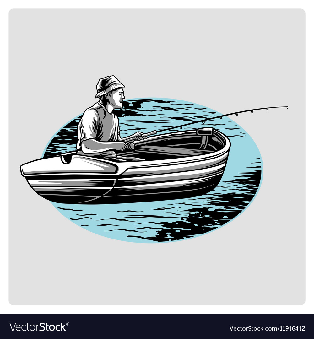 Fisherman Royalty Free Vector Image - VectorStock