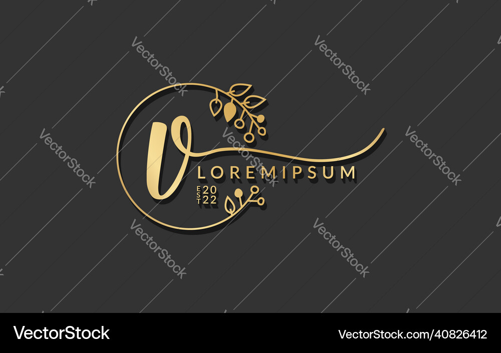 Handwritten signature monogram letter v Royalty Free Vector