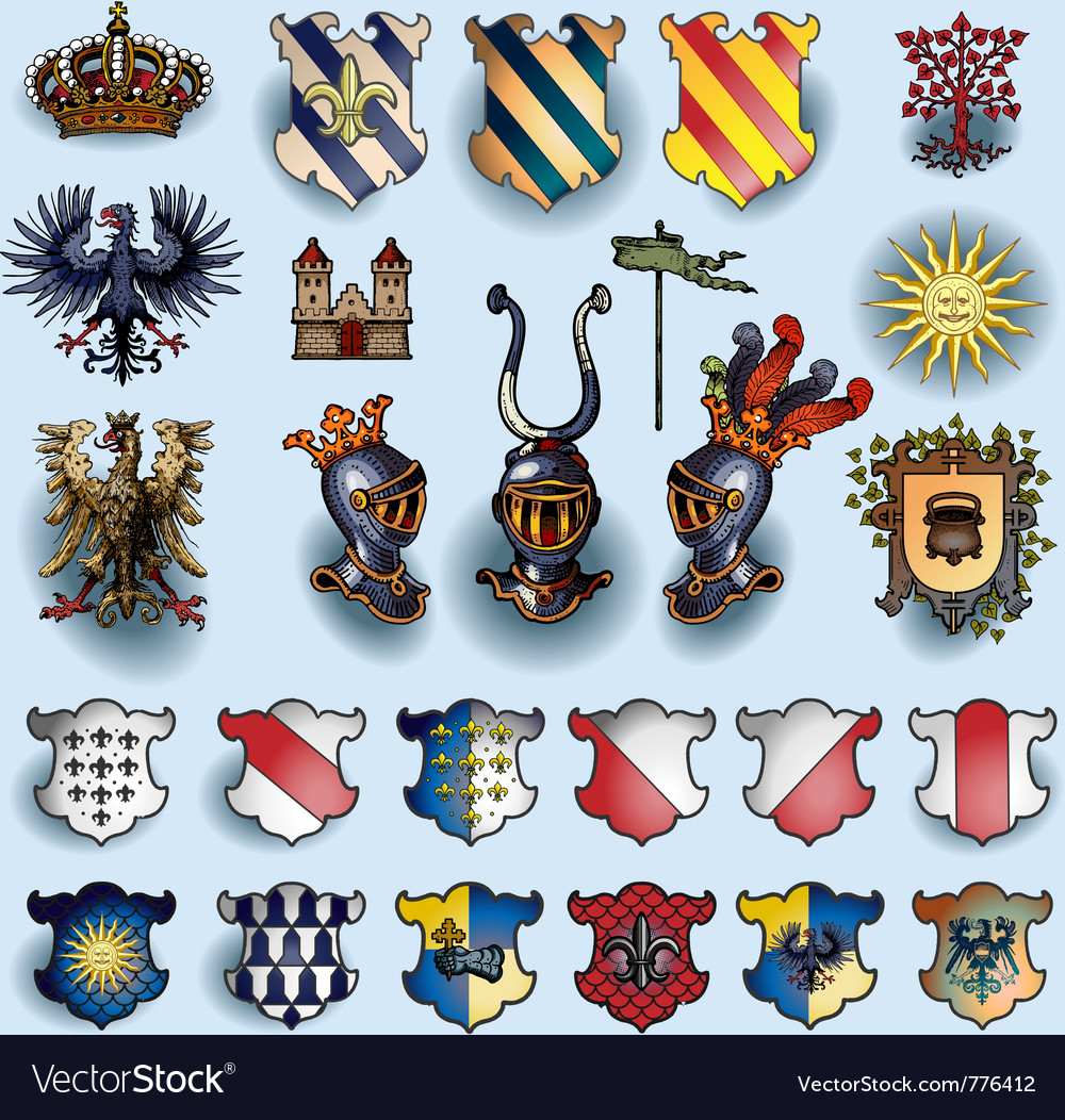 Heraldic elements Royalty Free Vector Image - VectorStock