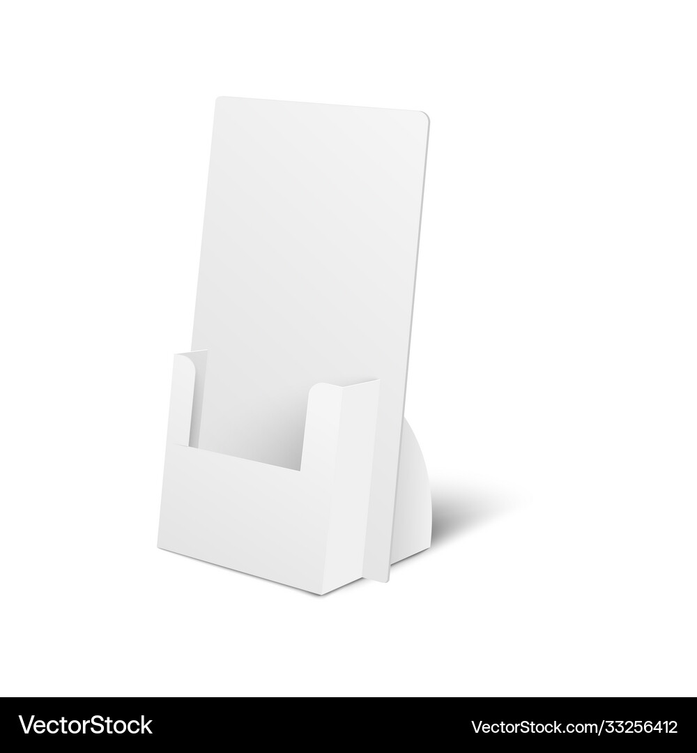 Holder box or pos cardboard display 3d Royalty Free Vector