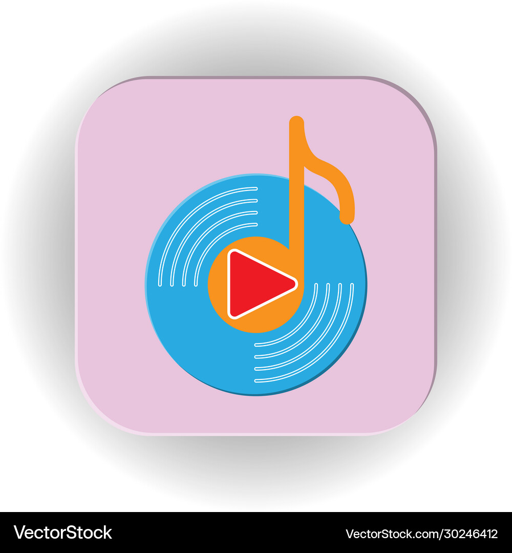 Music player icon for logos websites and apps Vector Image