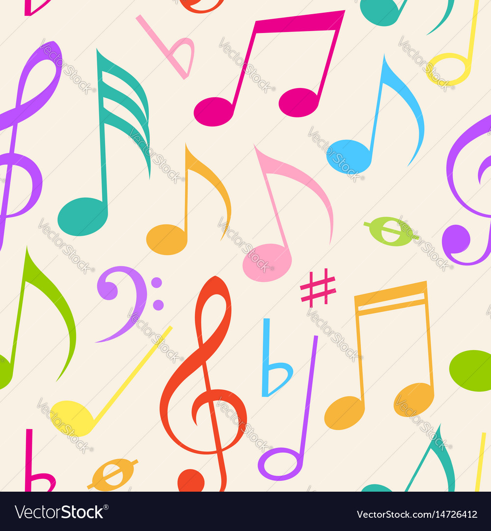 Music seamless pattern Royalty Free Vector Image