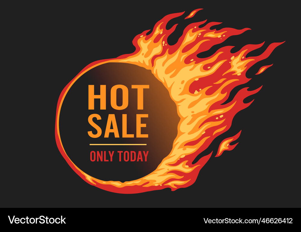 Offer hot sales flyer colorful Royalty Free Vector Image