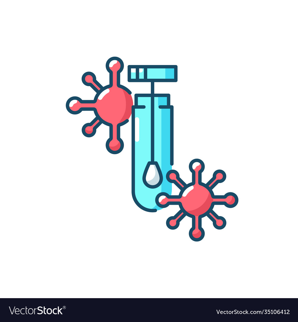 Pcr test rgb color icon Royalty Free Vector Image Pcr test rgb color icon Royalty Free Vector Image