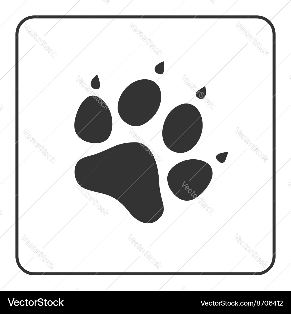 Pets paw icon Royalty Free Vector Image - VectorStock