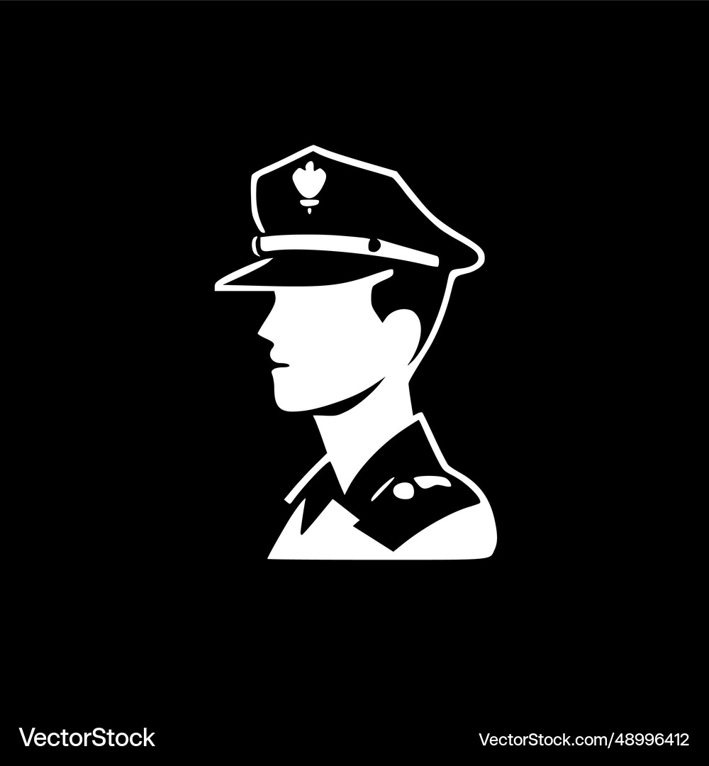 Police - minimalist and simple silhouette Vector Image