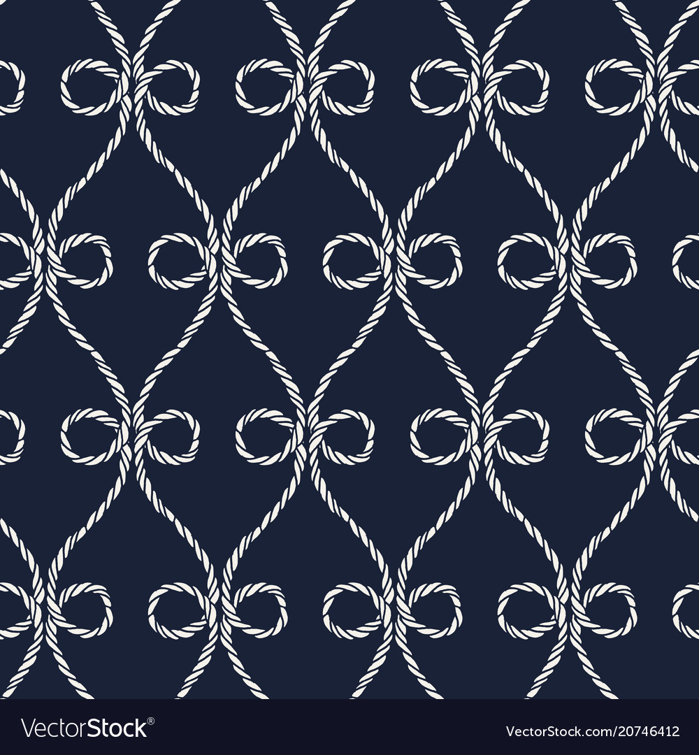 Seamless nautical rope pattern Royalty Free Vector Image