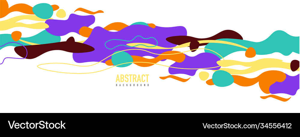 Trendy liquid style shapes abstract design Vector Image