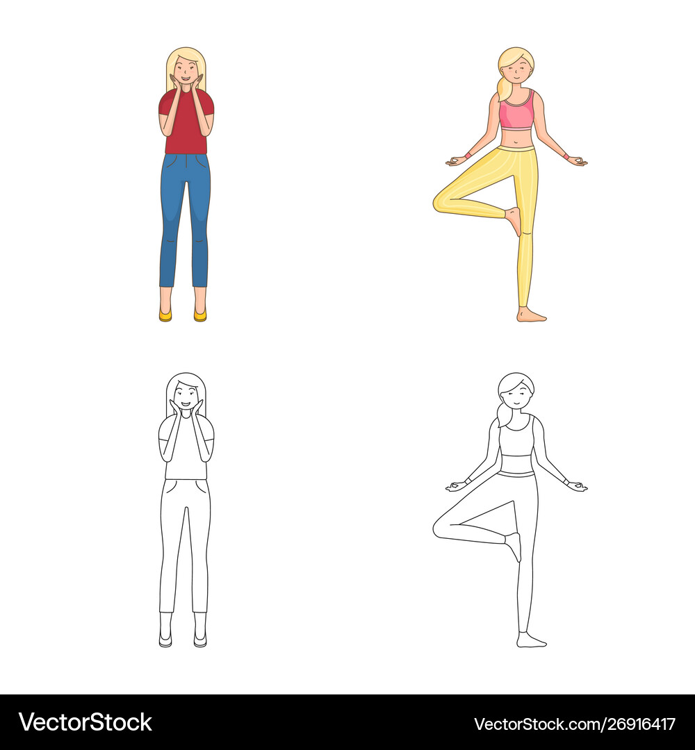 Design posture and mood sign collection Royalty Free Vector