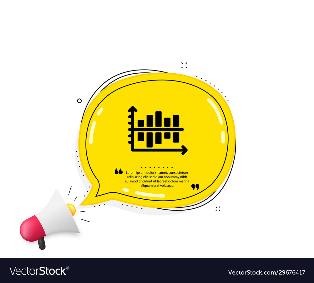 Diagram chart icon column graph sign Royalty Free Vector