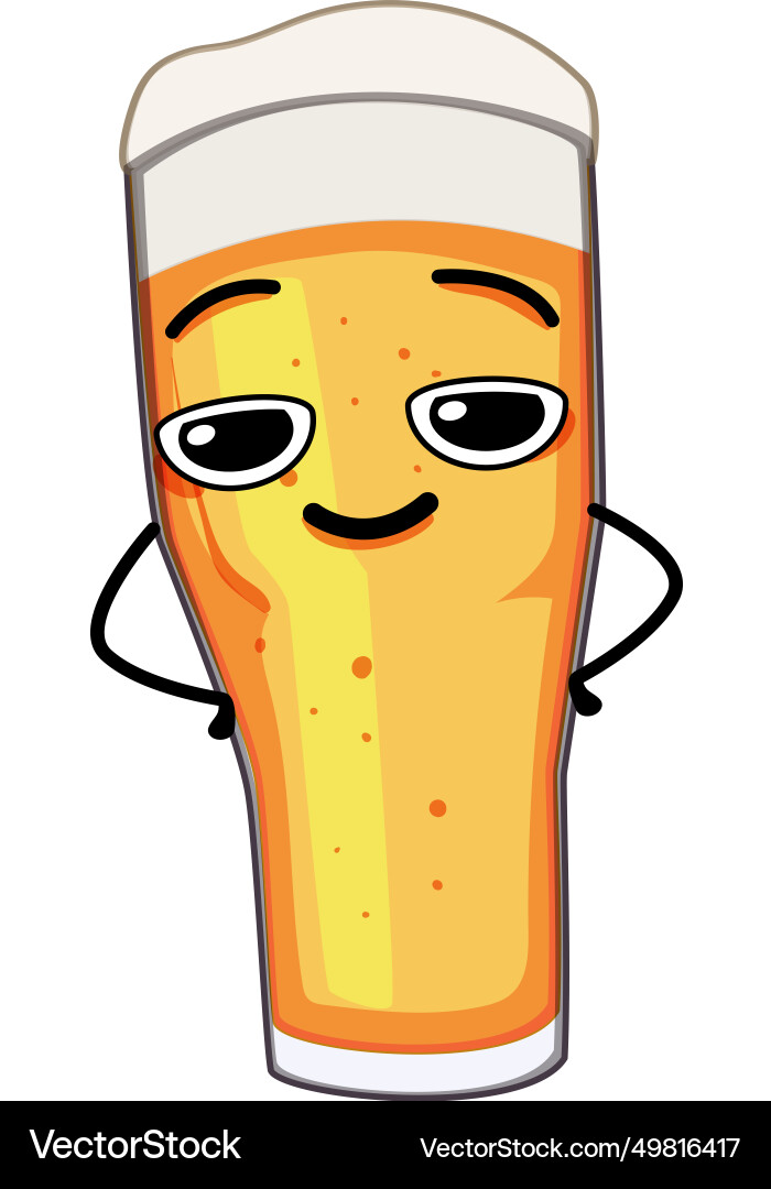 Drink beer mug character cartoon Royalty Free Vector Image