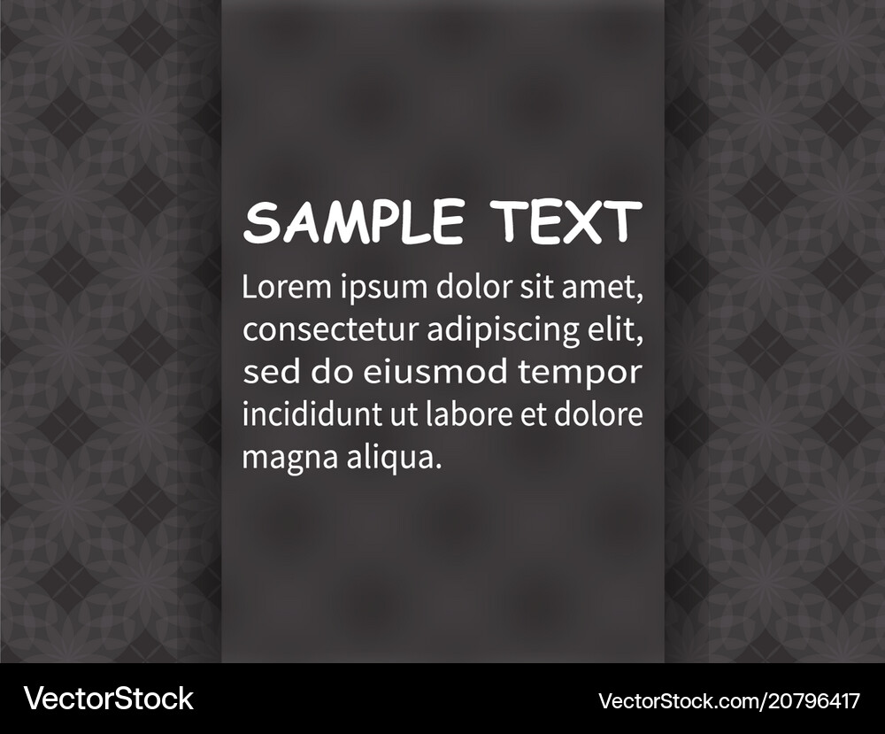 Elegant dark template for design abstract floral Vector Image