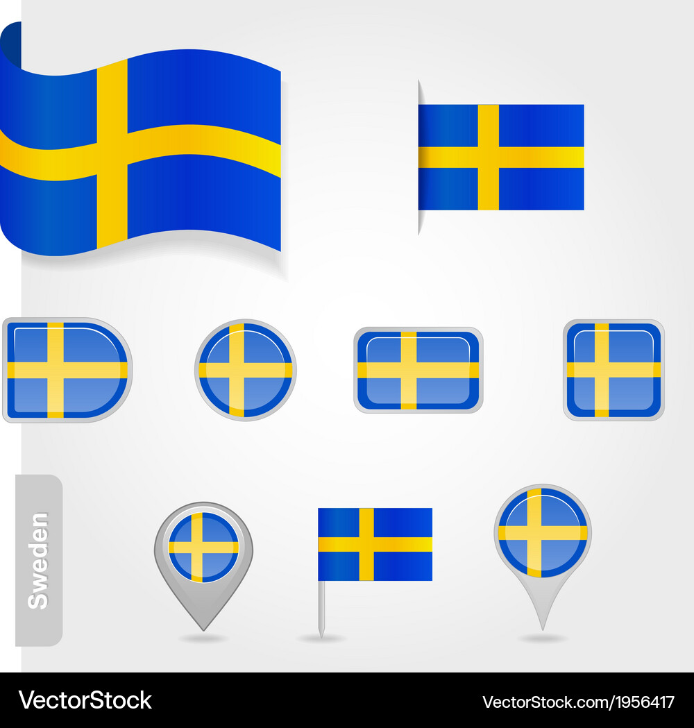 Flag of sweden Royalty Free Vector Image - VectorStock