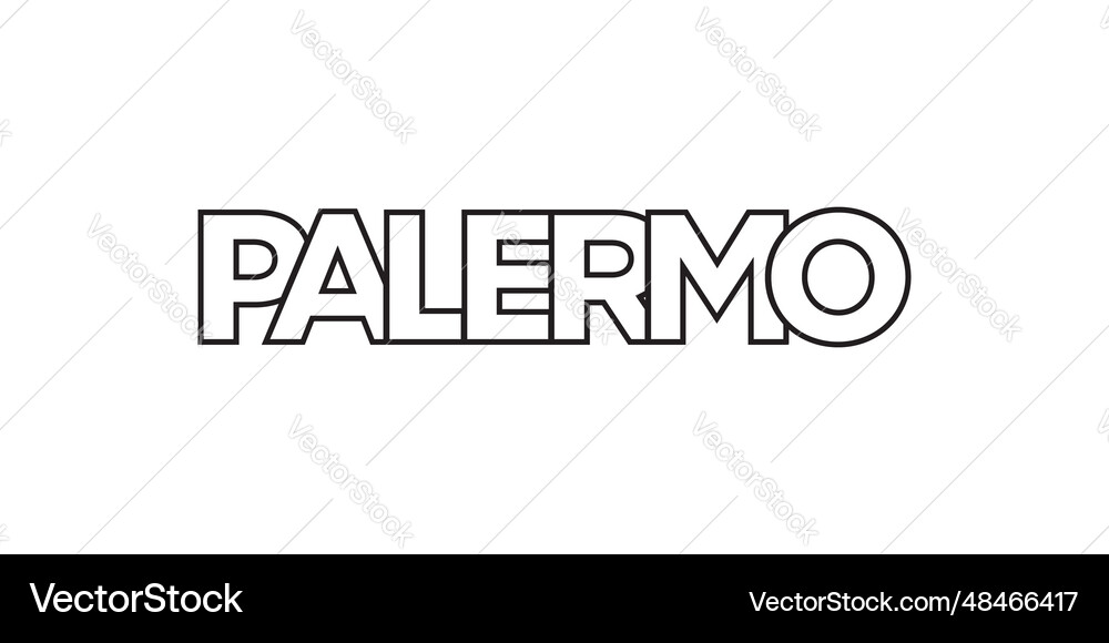 Palermo in the italia emblem design features Vector Image