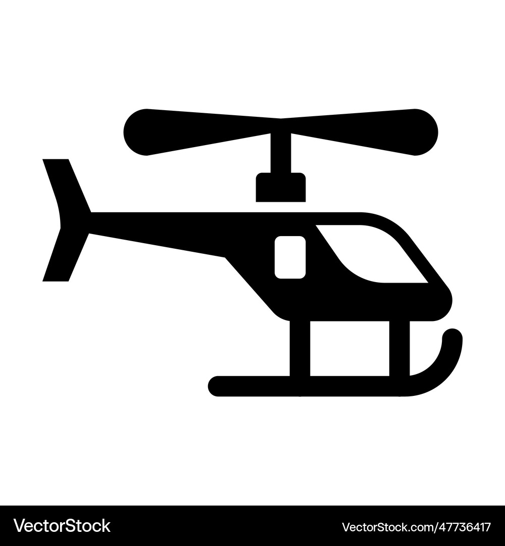 Toy helicopter glyph icon for personal Royalty Free Vector