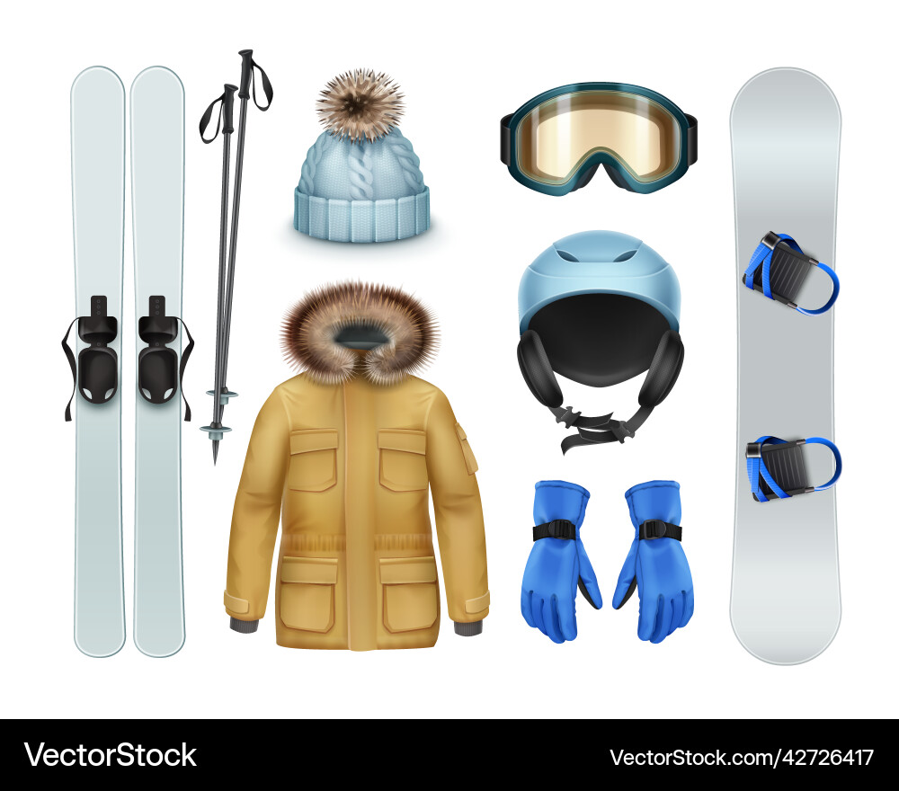 Winter sports stuff Royalty Free Vector Image - VectorStock