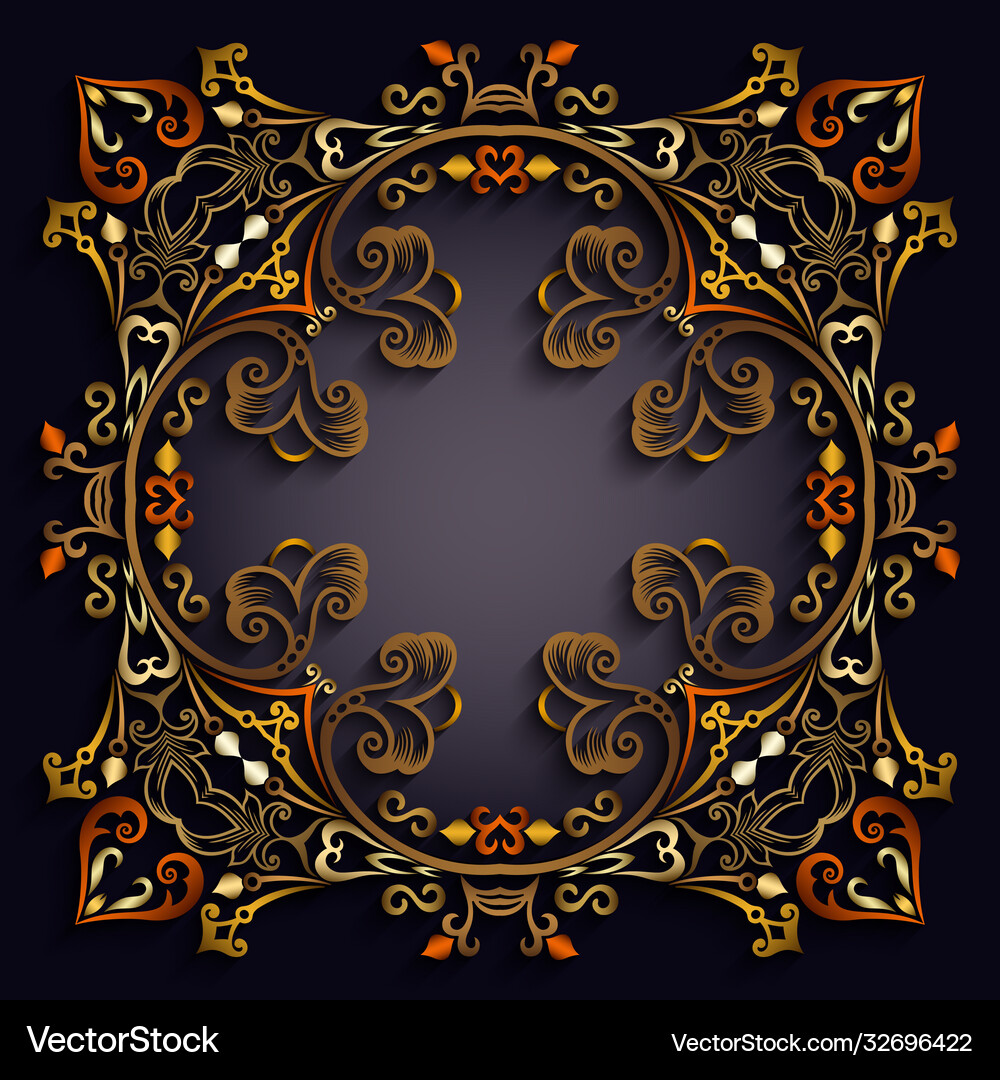 Abstract ornamental nature vintage frame Vector Image