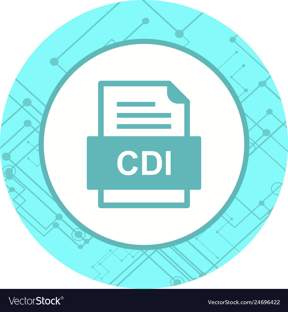 Cdi file document icon Royalty Free Vector Image