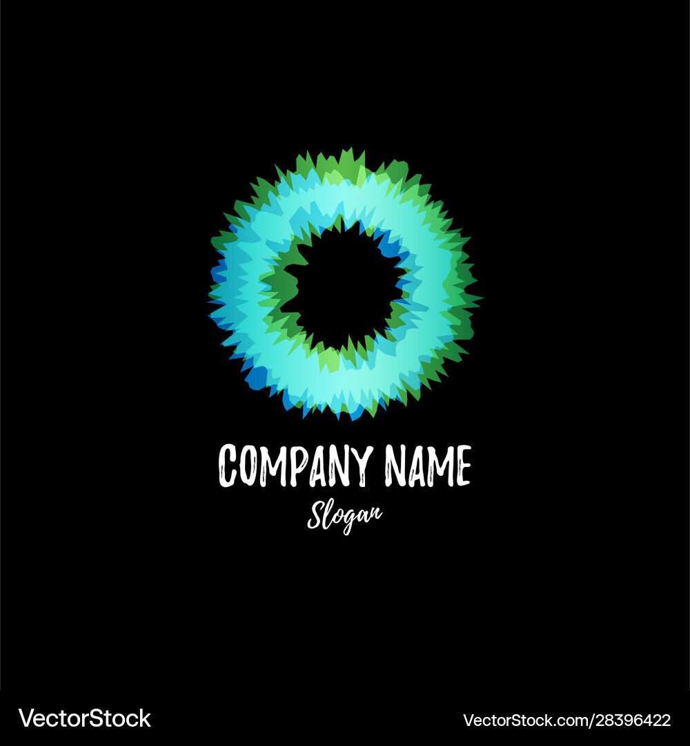 Color wheel donut circle vibration abstract Vector Image