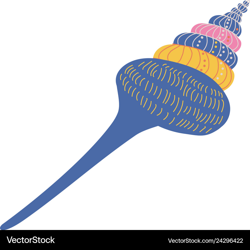 Colorful tropical shell marine underwater nature Vector Image