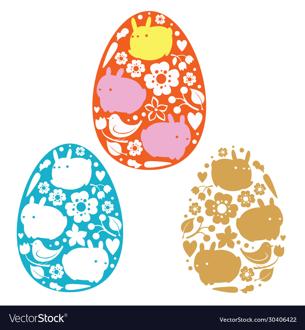 Easter eggs design Royalty Free Vector Image - VectorStock
