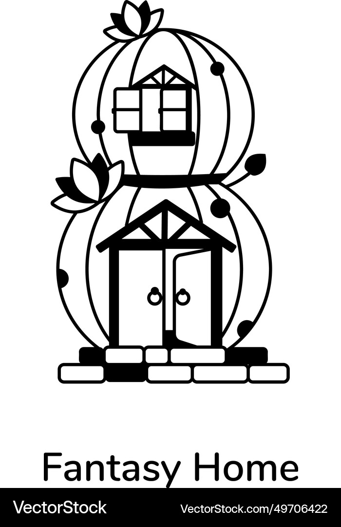 Fantasy home Royalty Free Vector Image - VectorStock
