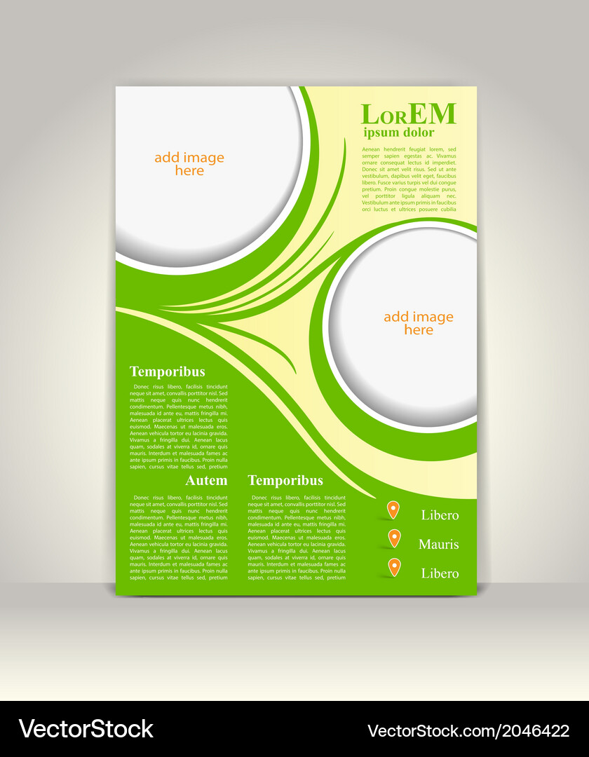 Flyer brochure or magazine cover template Vector Image