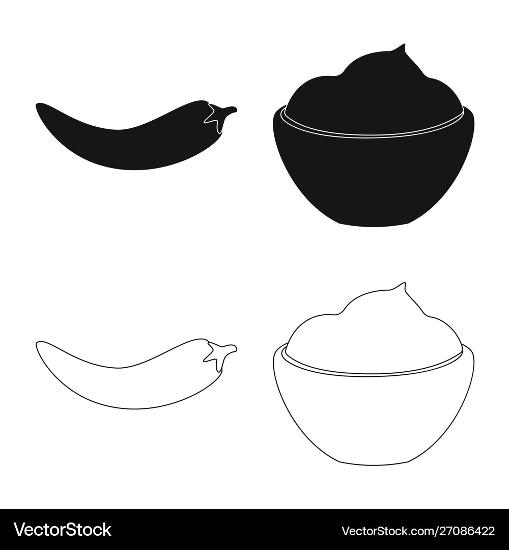 Isolated object taste and product sign set Vector Image
