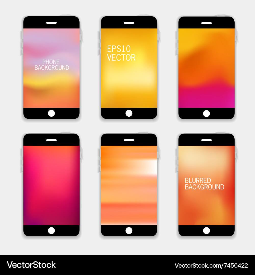 Phones blurred backgrounds Royalty Free Vector Image