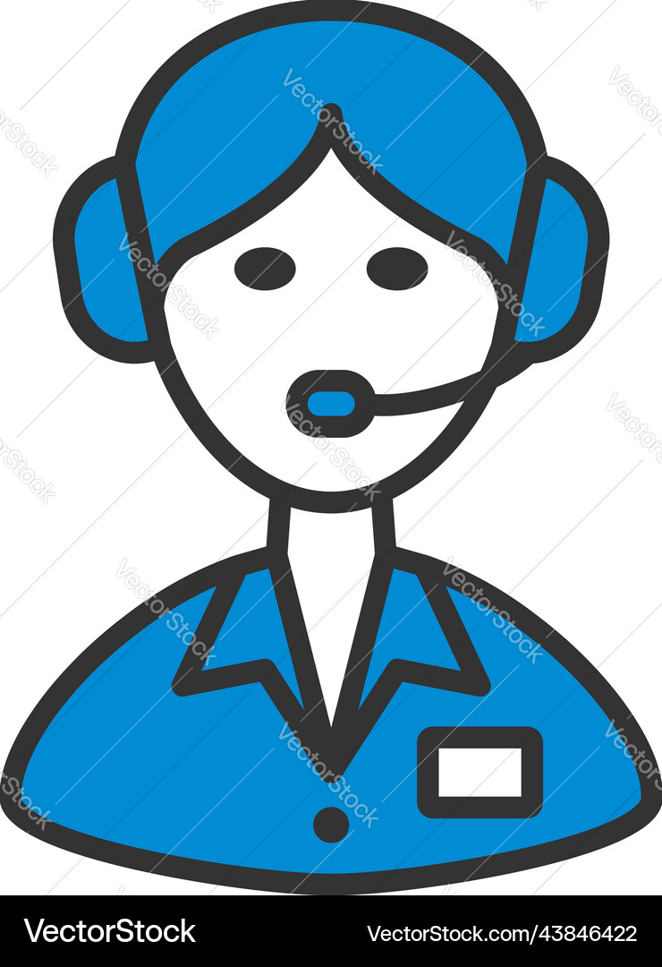 Taxi dispatcher icon Royalty Free Vector Image