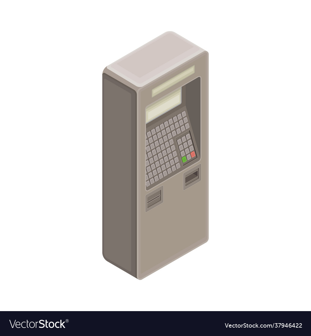 Ticket vending machine in metro or subway Vector Image