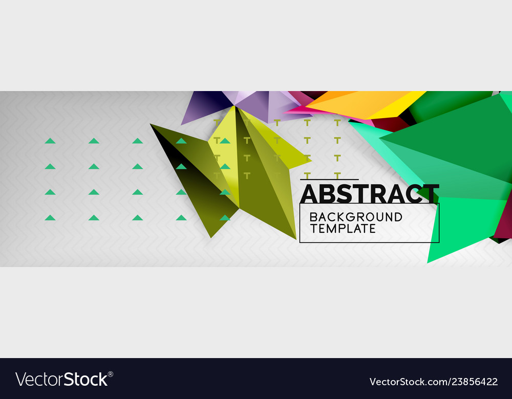 Triangles background techno template Royalty Free Vector