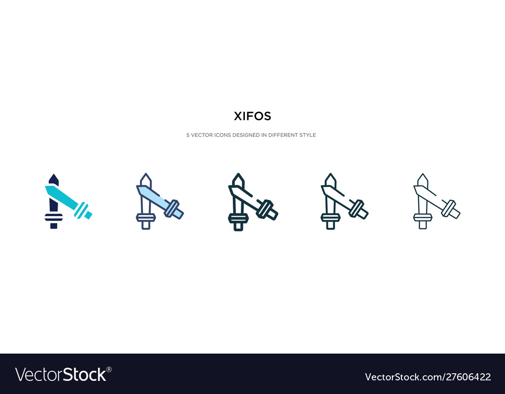 Xifos icon in different style two colored Vector Image Xifos icon in different style two colored Vector Image