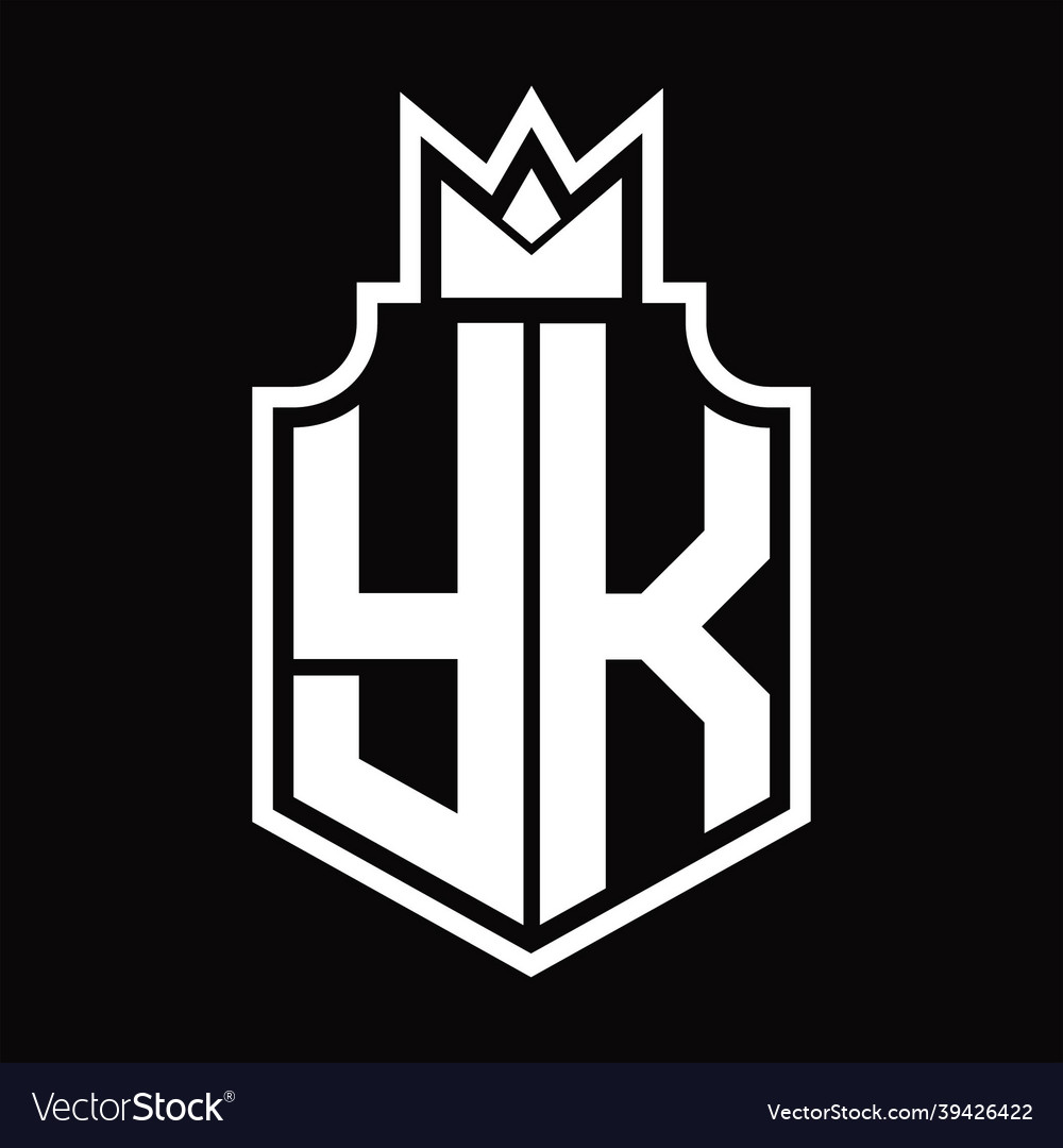 Yk logo monogram design template Royalty Free Vector Image Yk logo monogram design template Royalty Free Vector Image