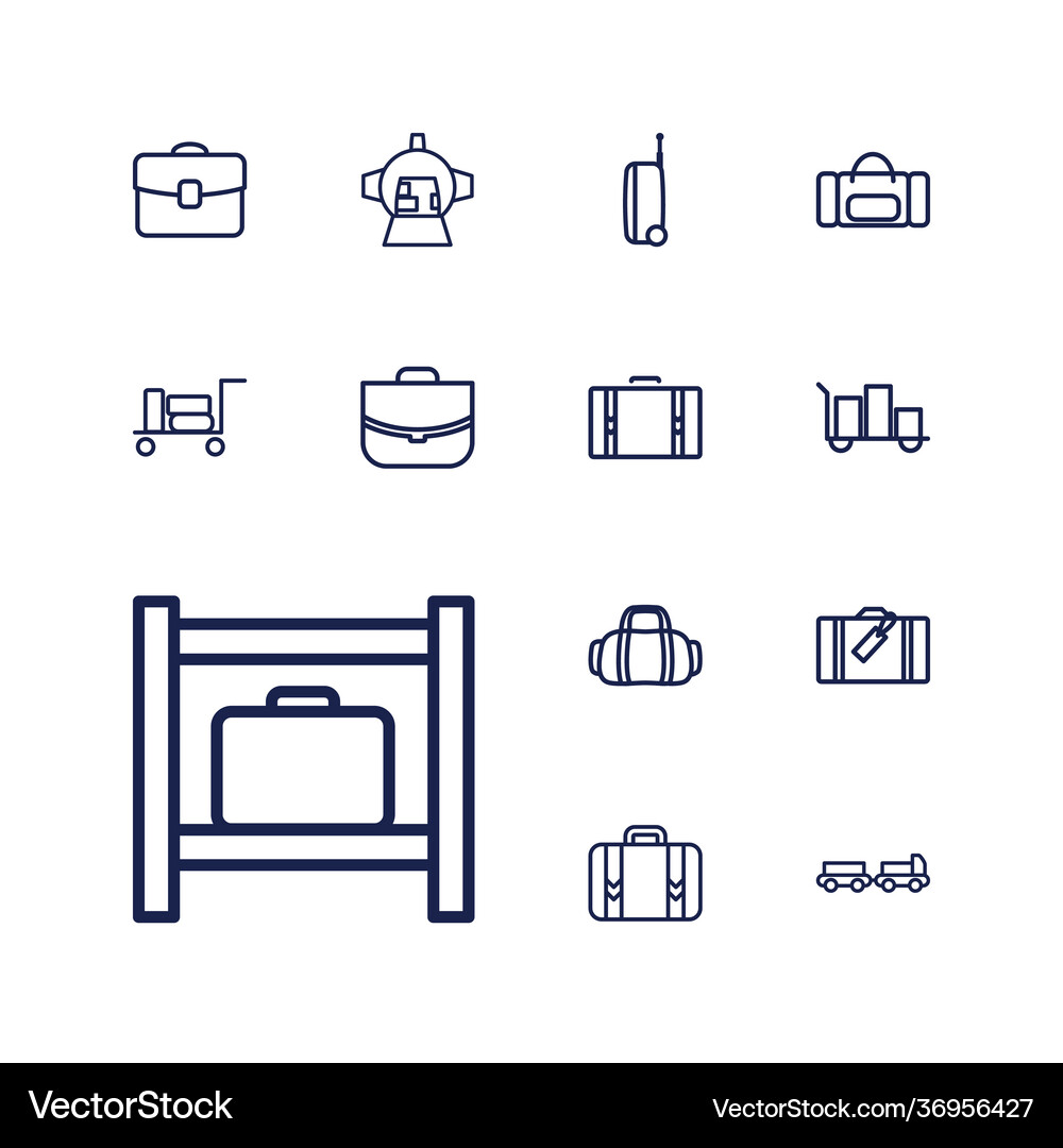 13 luggage icons Royalty Free Vector Image - VectorStock