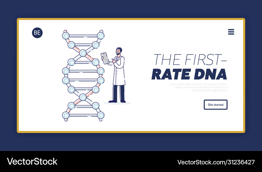 Genetic engineering concept scientific research Vector Image