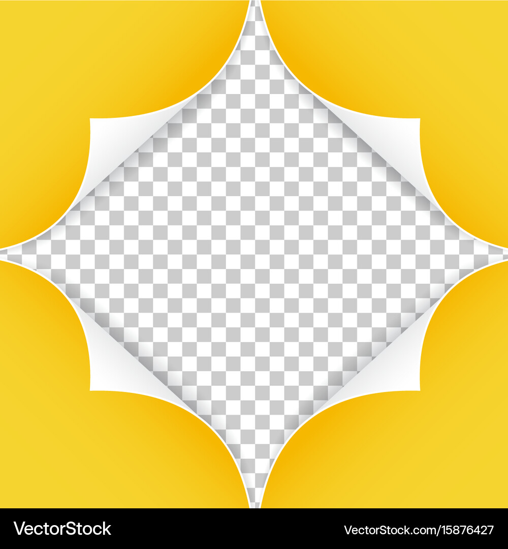 Realistic paper corners isolated on transparent Vector Image