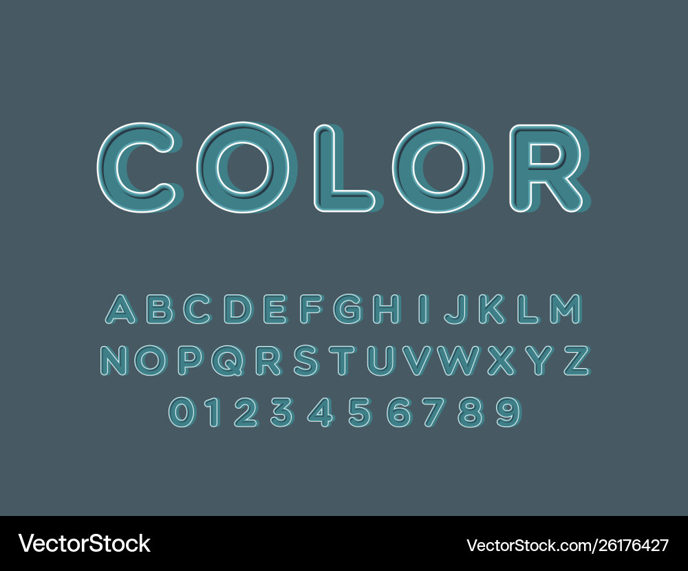Retro font and alphabet stock Royalty Free Vector Image