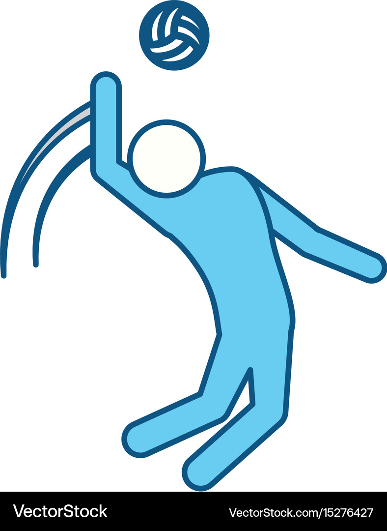 Volleyball player pictograph Royalty Free Vector Image