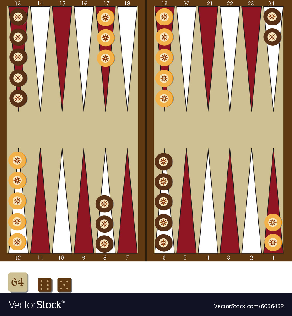 Backgammon game Royalty Free Vector Image - VectorStock