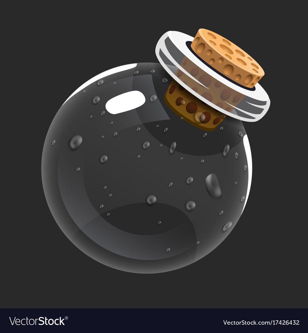 Empty bottle game icon magic elixir interface Vector Image