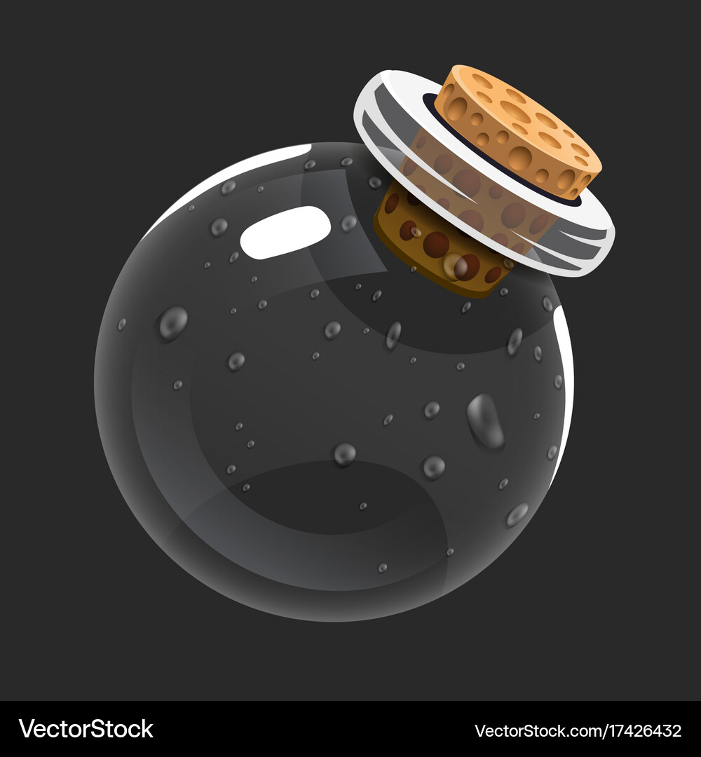 Magic Elixir Bottle Icon Royalty Free Vector Image