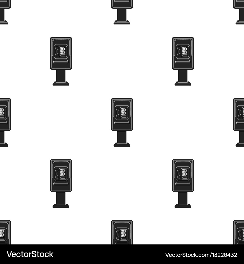 Payphone icon in black style isolated on white Vector Image