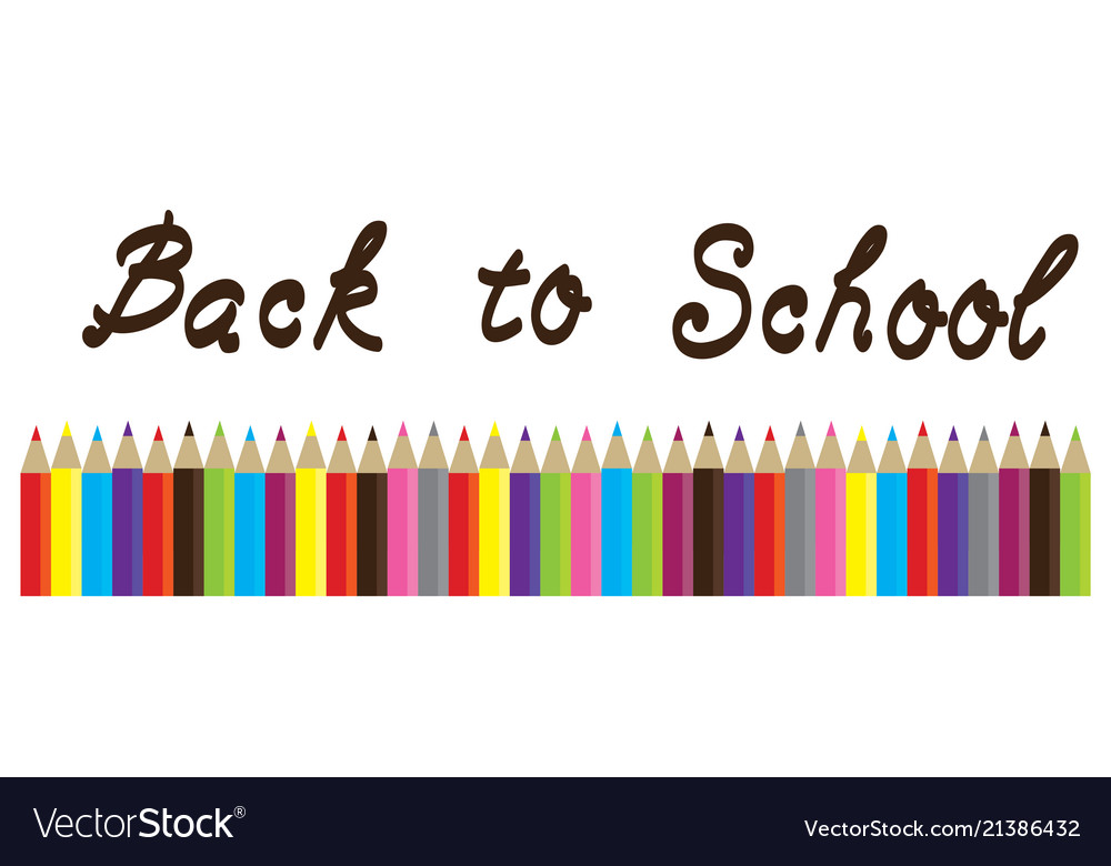 Pencils back to school Royalty Free Vector Image