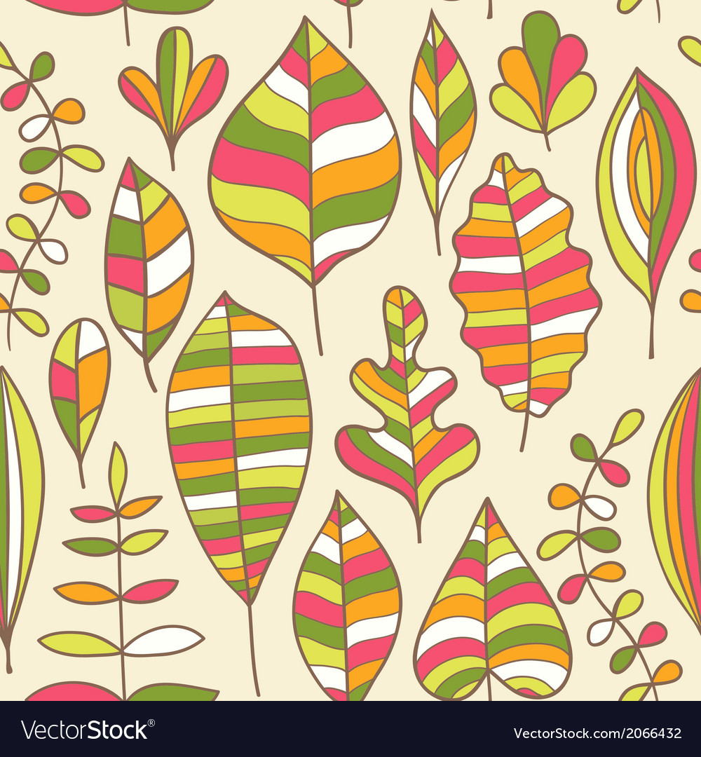 Seamless pattern with leaf abstract leaf texture Vector Image