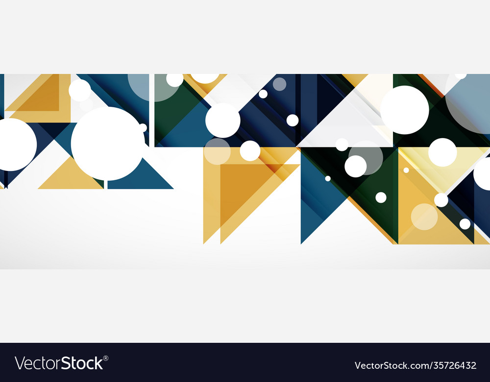 Set triangle geometric backgrounds Royalty Free Vector Image