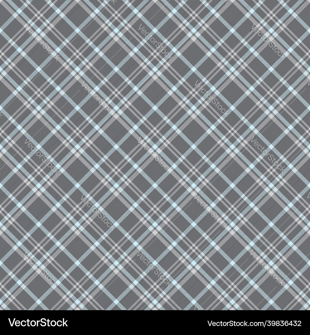Sky blue diagonal plaid tartan textured seamless Vector Image
