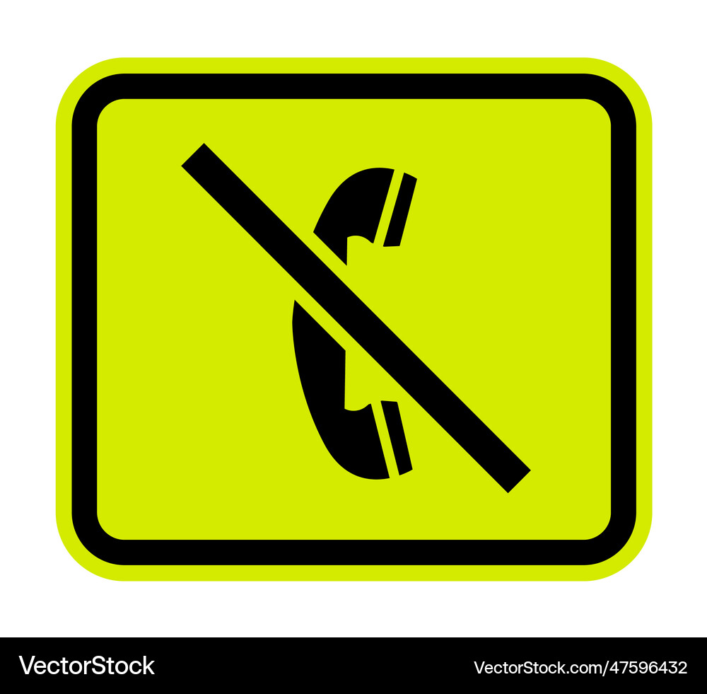 Symbol do not use the phone Royalty Free Vector Image